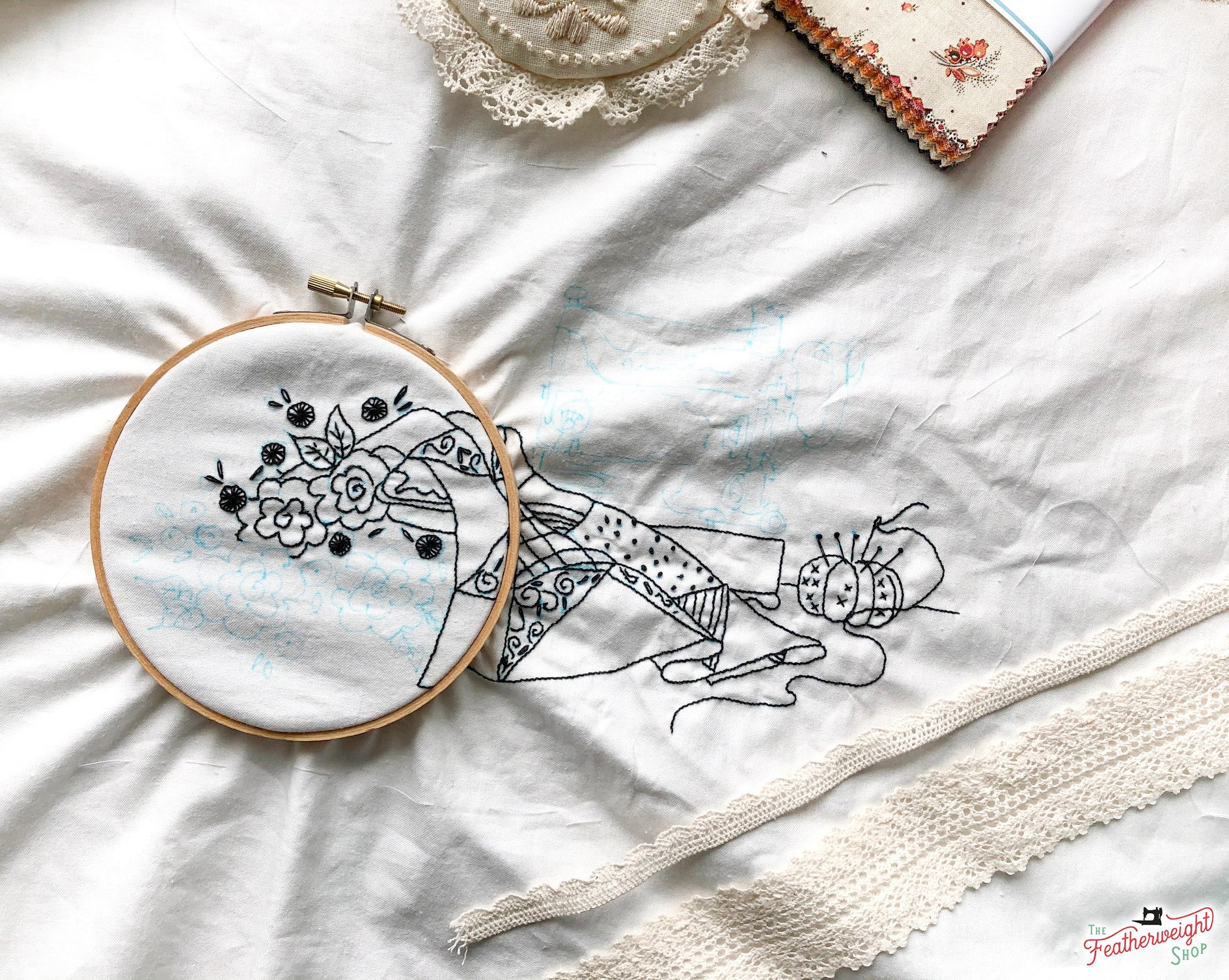 Singer Featherweight Embroidery: Part 2 ~ Stitch Progress – The Singer ...