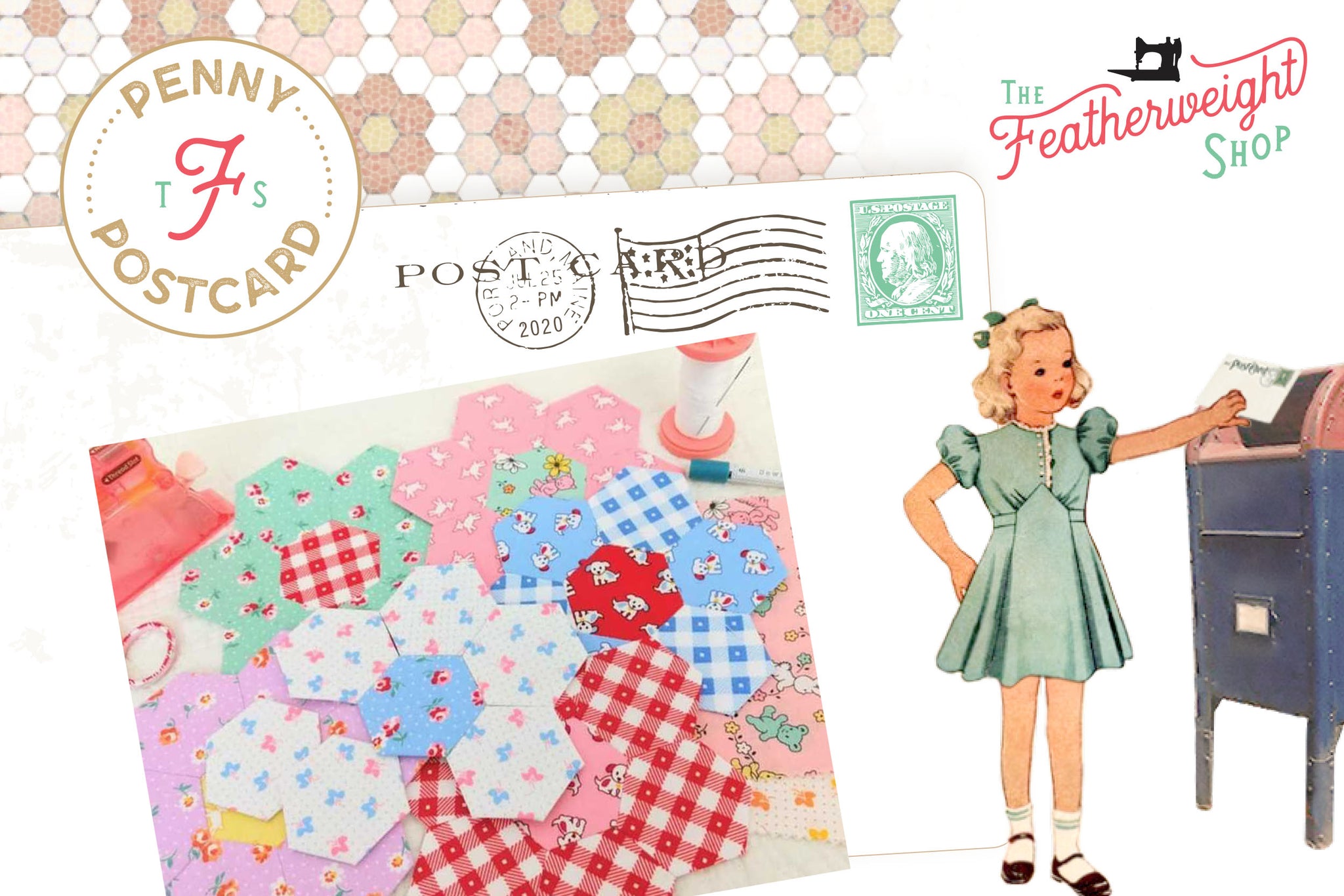Penny Postcard Friday: English Paper Piecing – The Singer Featherweight ...
