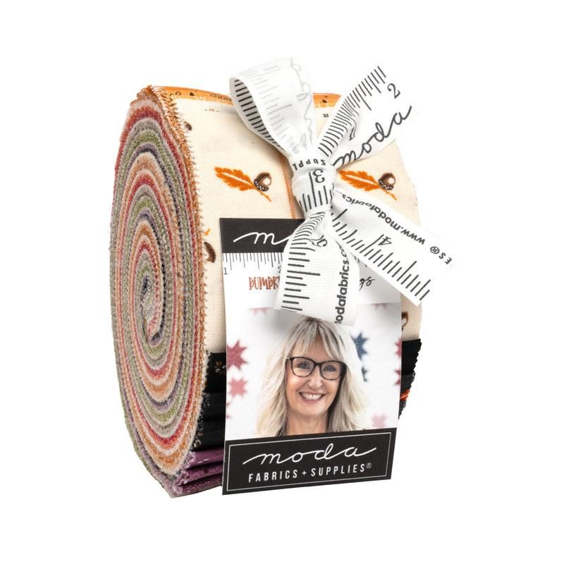 Fabric, Pumpkin Spice Gatherings by Primitive Gatherings - JELLY ROLL ...