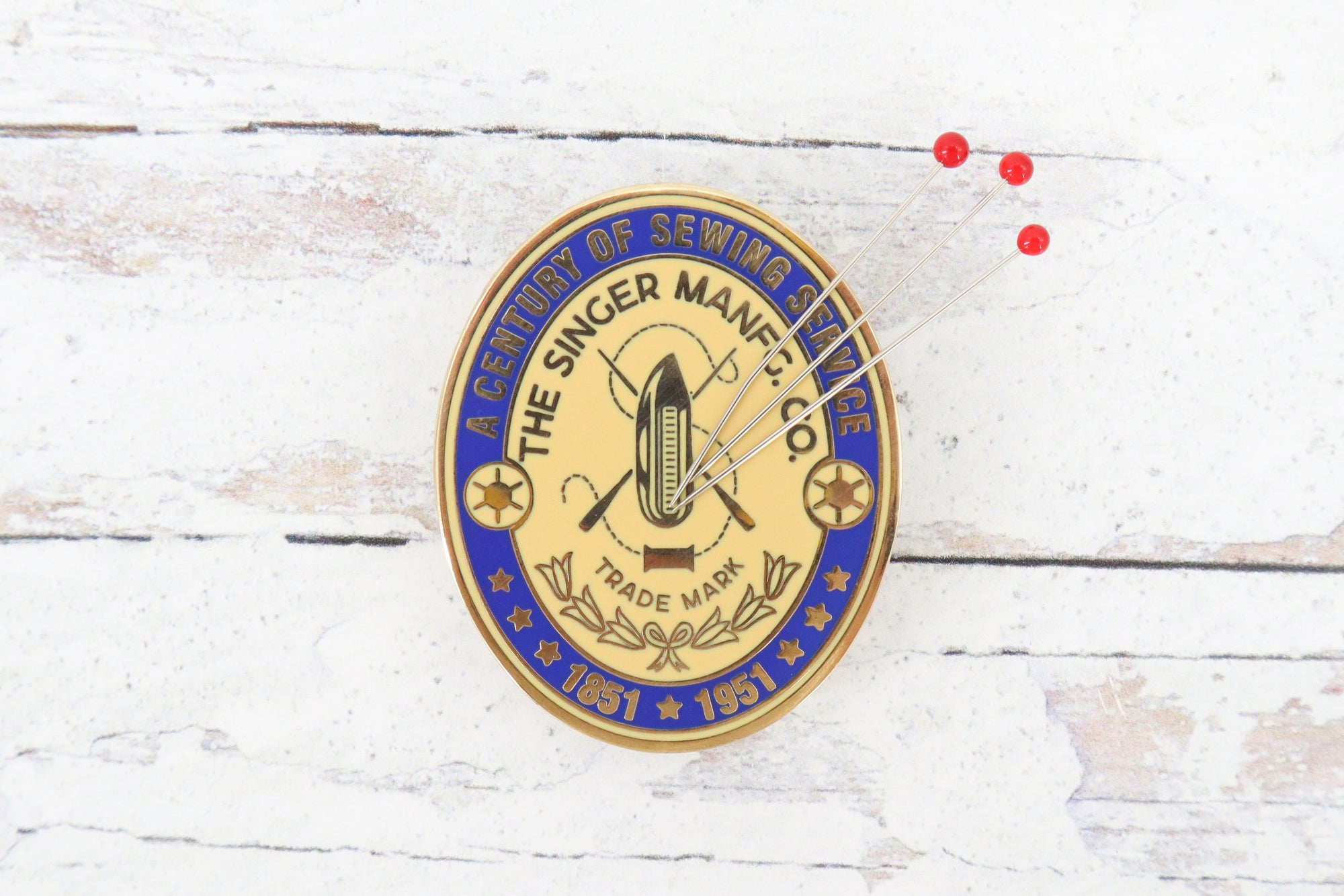 Needle Minder, PIN PAL - 100-Year Badge Singer Centennial – The Singer ...