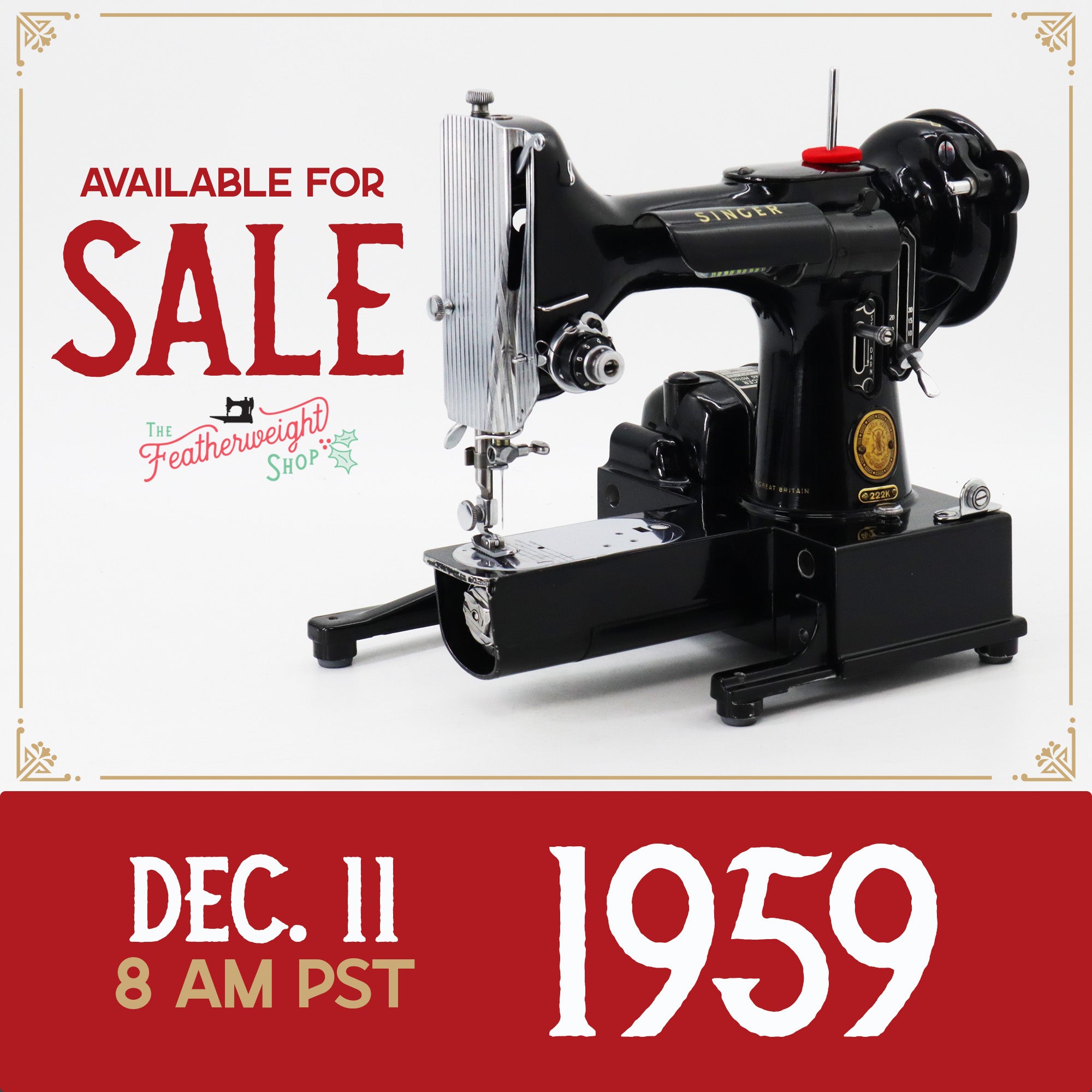 Singer Featherweight 222K Sewing Machine For Sale – The Singer ...