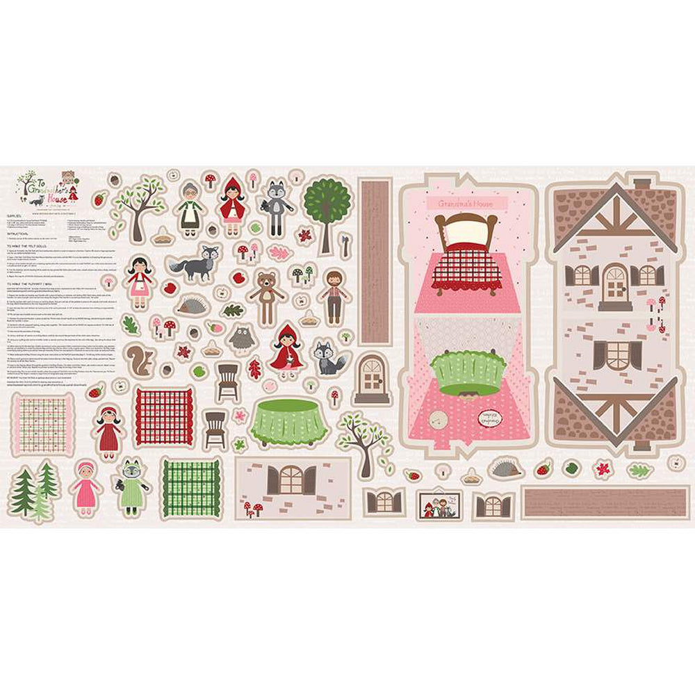 Fabric, Storybook Felt To Grandmother's House ~ Cut & Sew (PANEL) – The ...