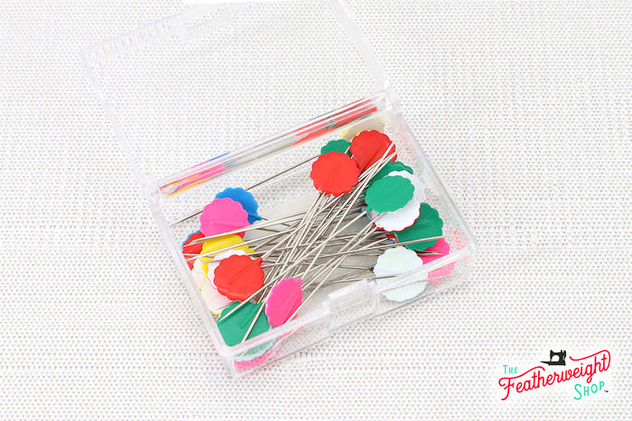 Flower Head Pins, Multi-Colored BRIGHT 40 Count – The Singer ...