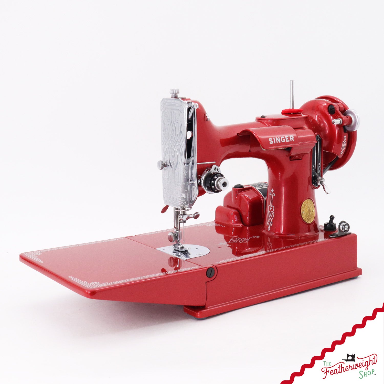 Singer Featherweight 221 AG823*** - Fully Restored in Cany Apple Red ...