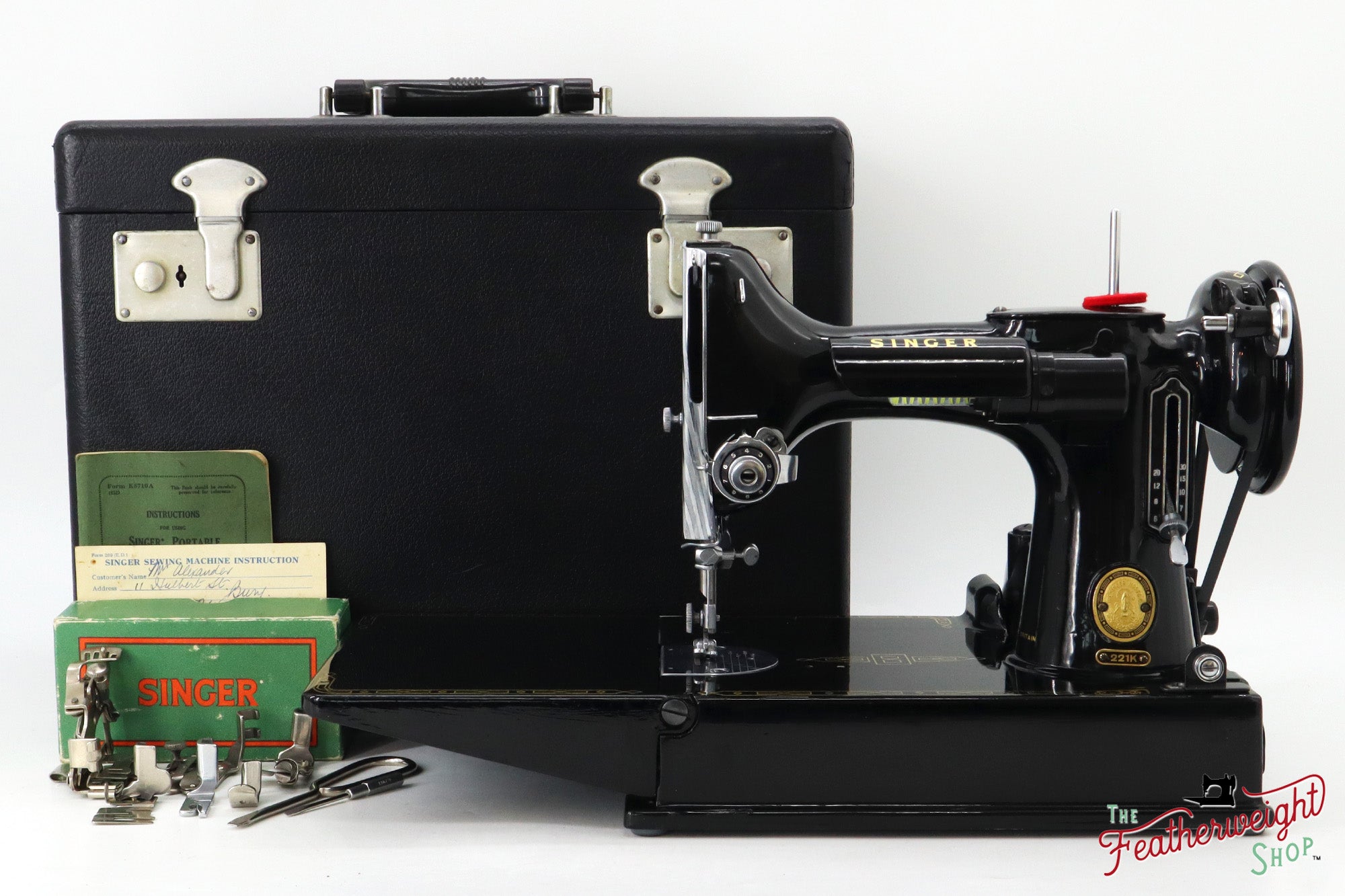 Singer Featherweight 221K Sewing Machine, 1955 - EK9877** – The Singer ...