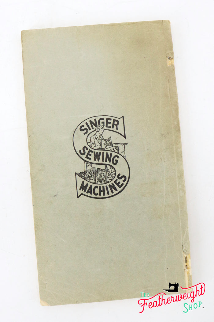 List of Parts Book, Singer 201-1, 201-2, 1936 (Vintage Original) - RAR ...