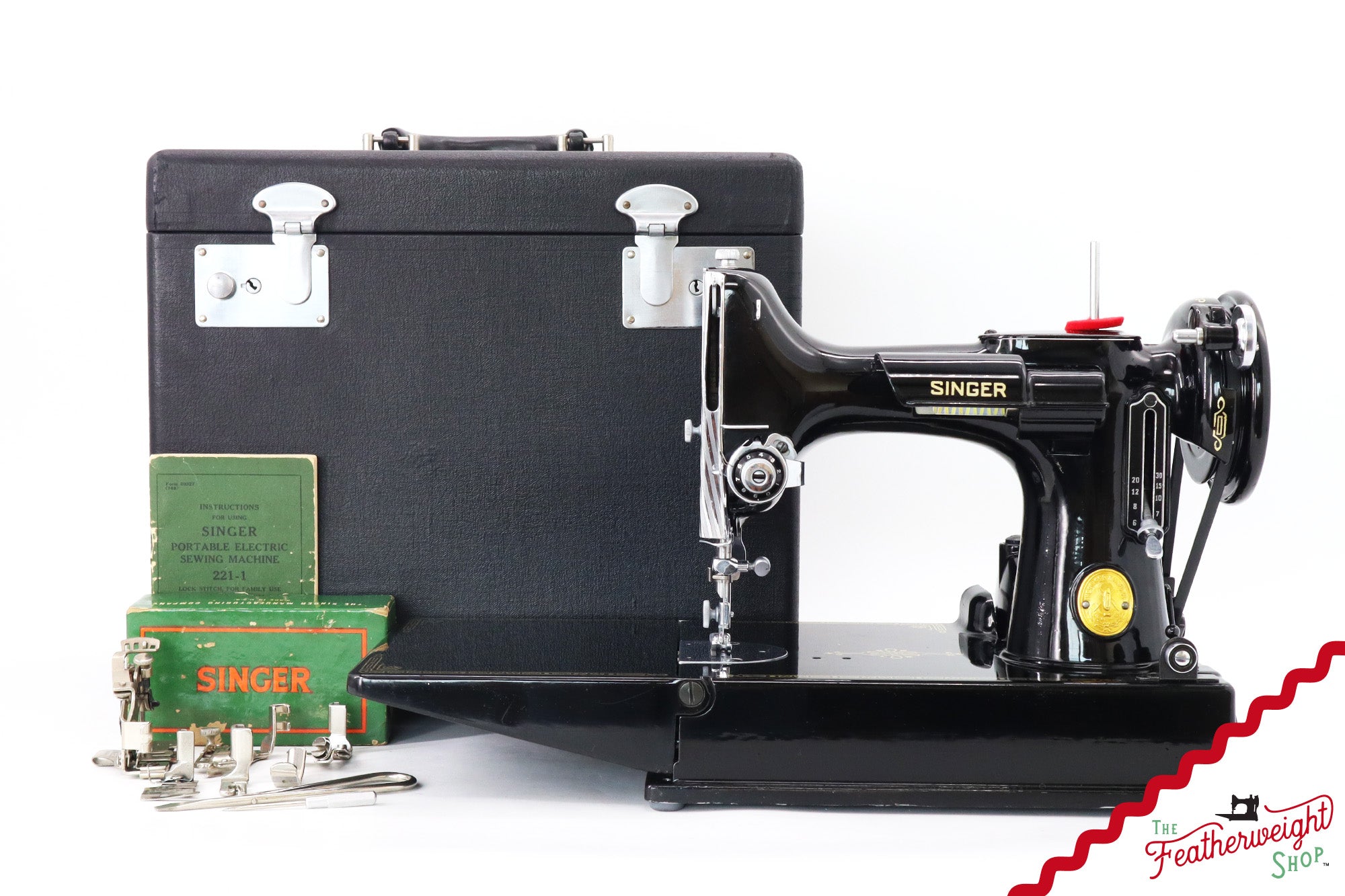 Singer Featherweight 221 Sewing Machine, AJ124*** - 1949 – The Singer ...