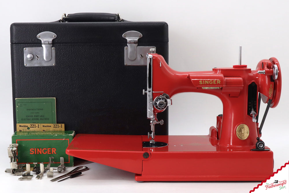 Singer Featherweight 221 AG540*** - Fully Restored in Liberty Red – The ...