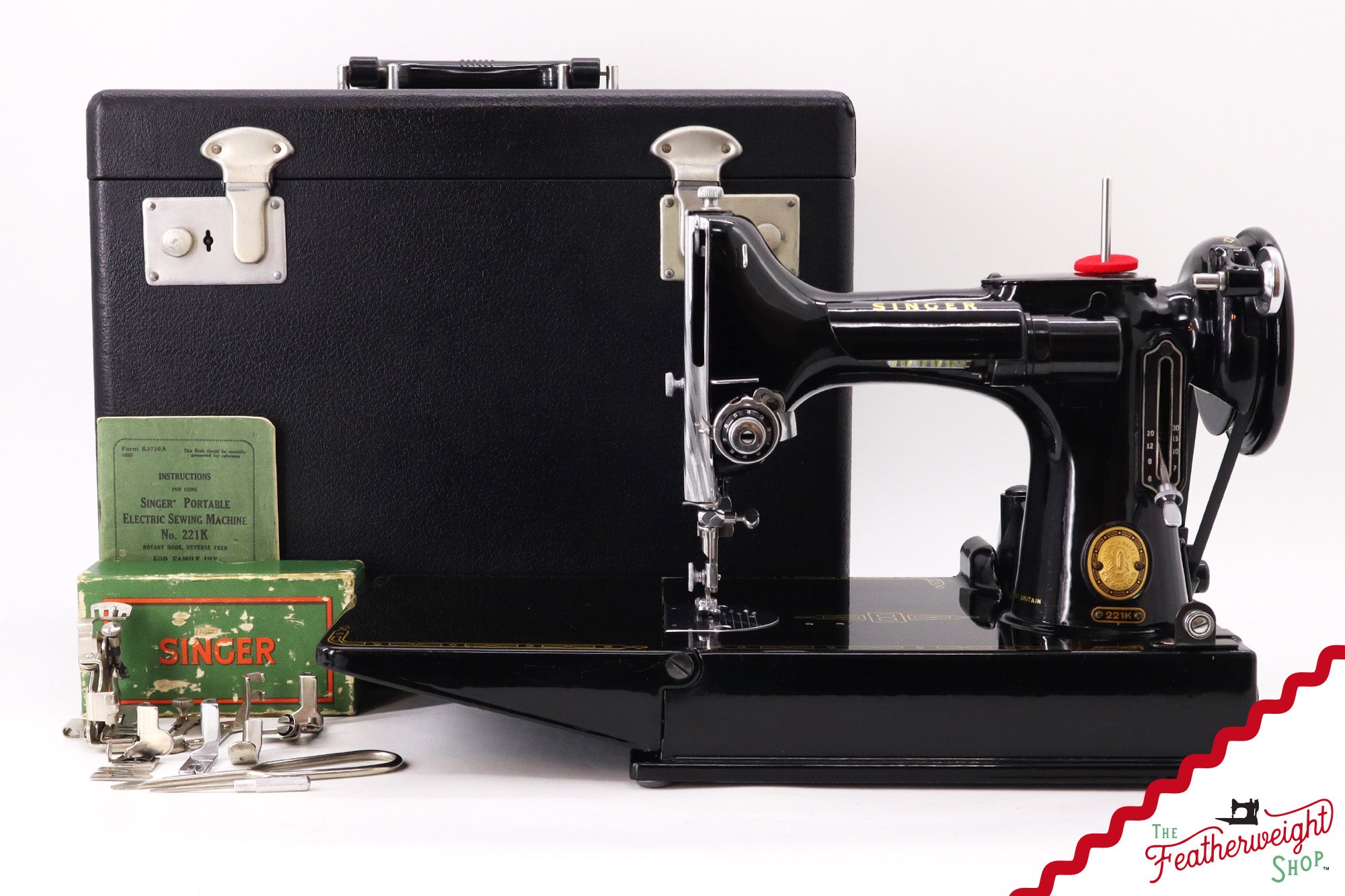 Singer Featherweight 221K Sewing Machine, 1955 - EK209*** – The Singer ...