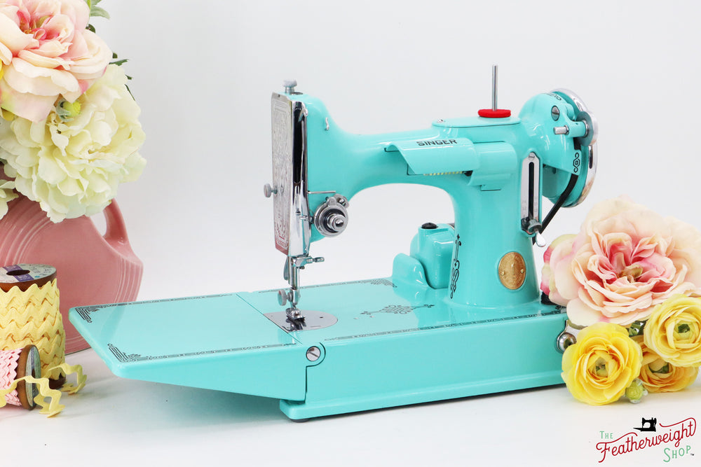Singer Featherweight 221, AD791*** - Fully Restored in Tiffany Blue ...