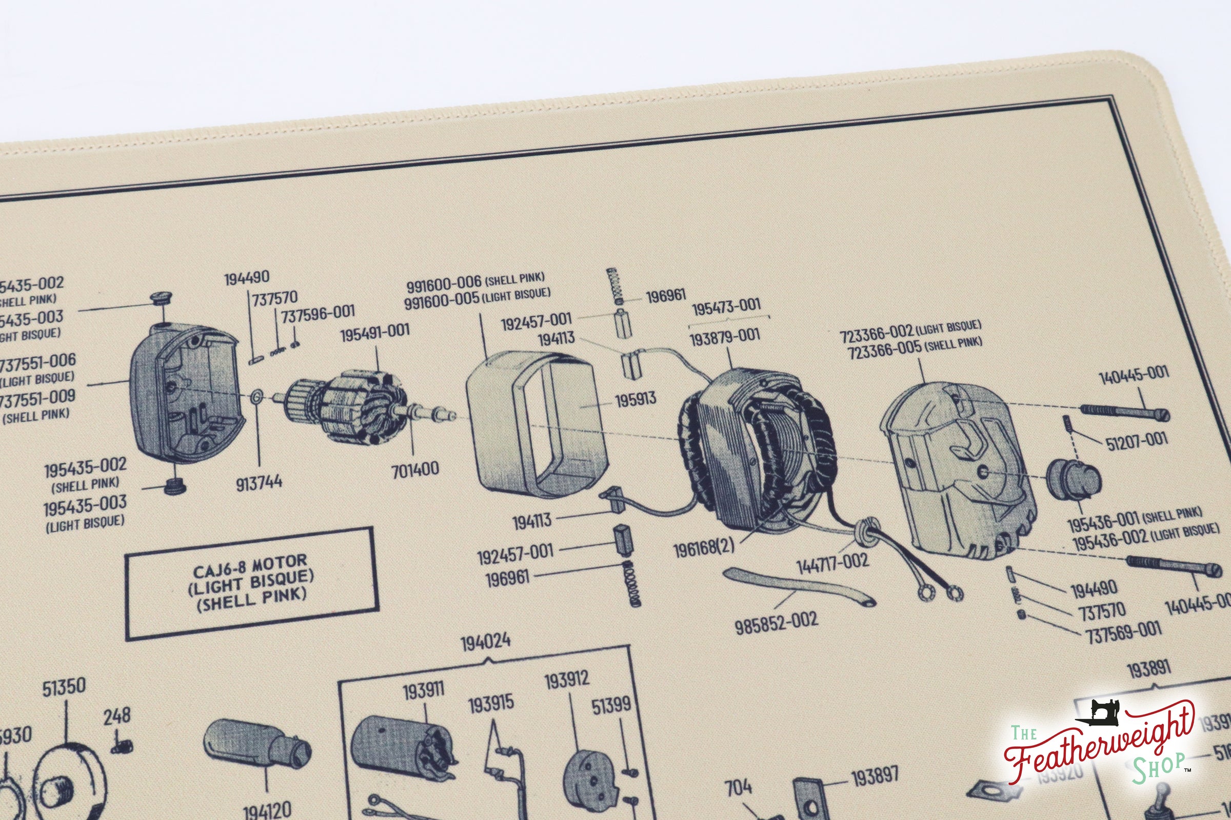 Servicing Mat, Tan Featherweight Schematic 221J / 221K5 – The Singer ...