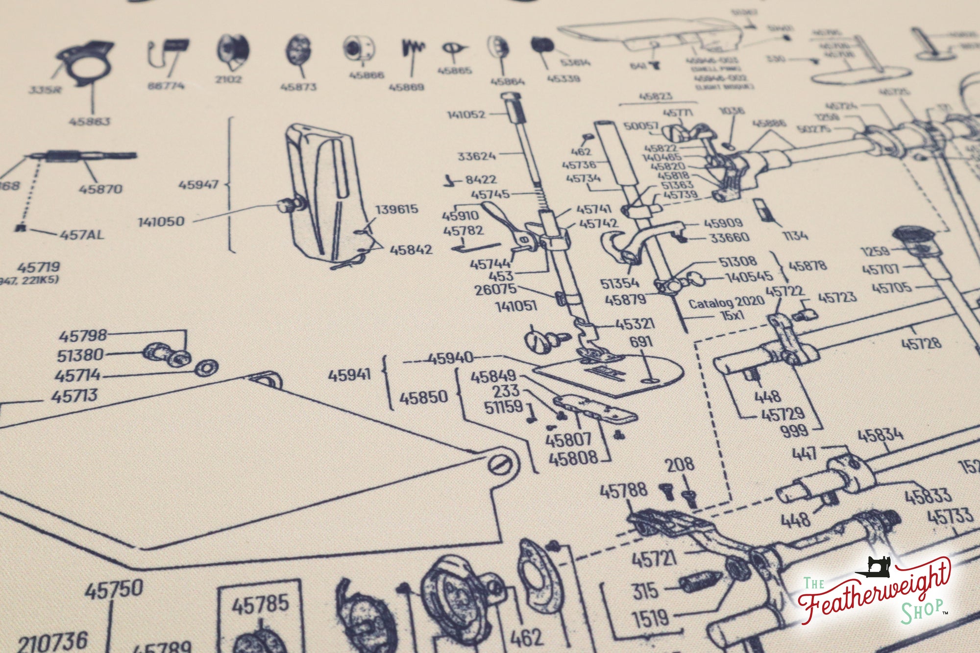 Servicing Mat, Tan Featherweight Schematic 221J / 221K5 – The Singer ...