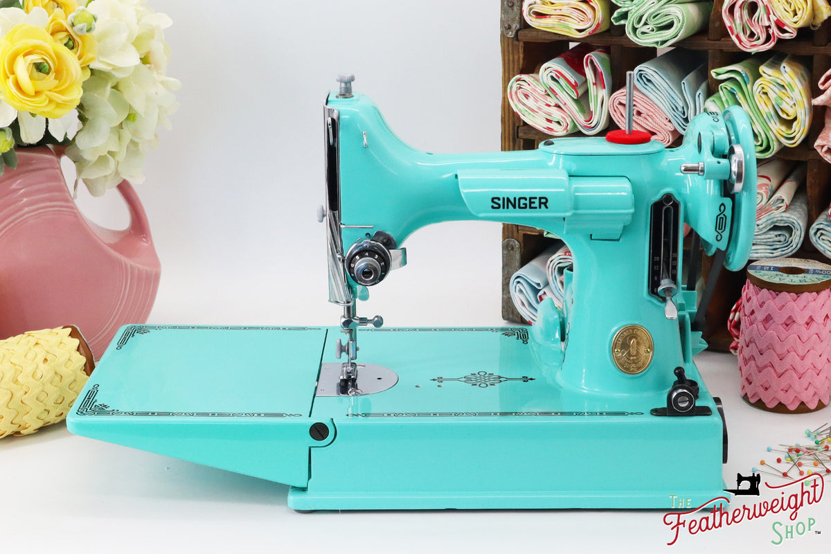 Singer Featherweight 221, AH9815** - Fully Restored in Tiffany Blue ...
