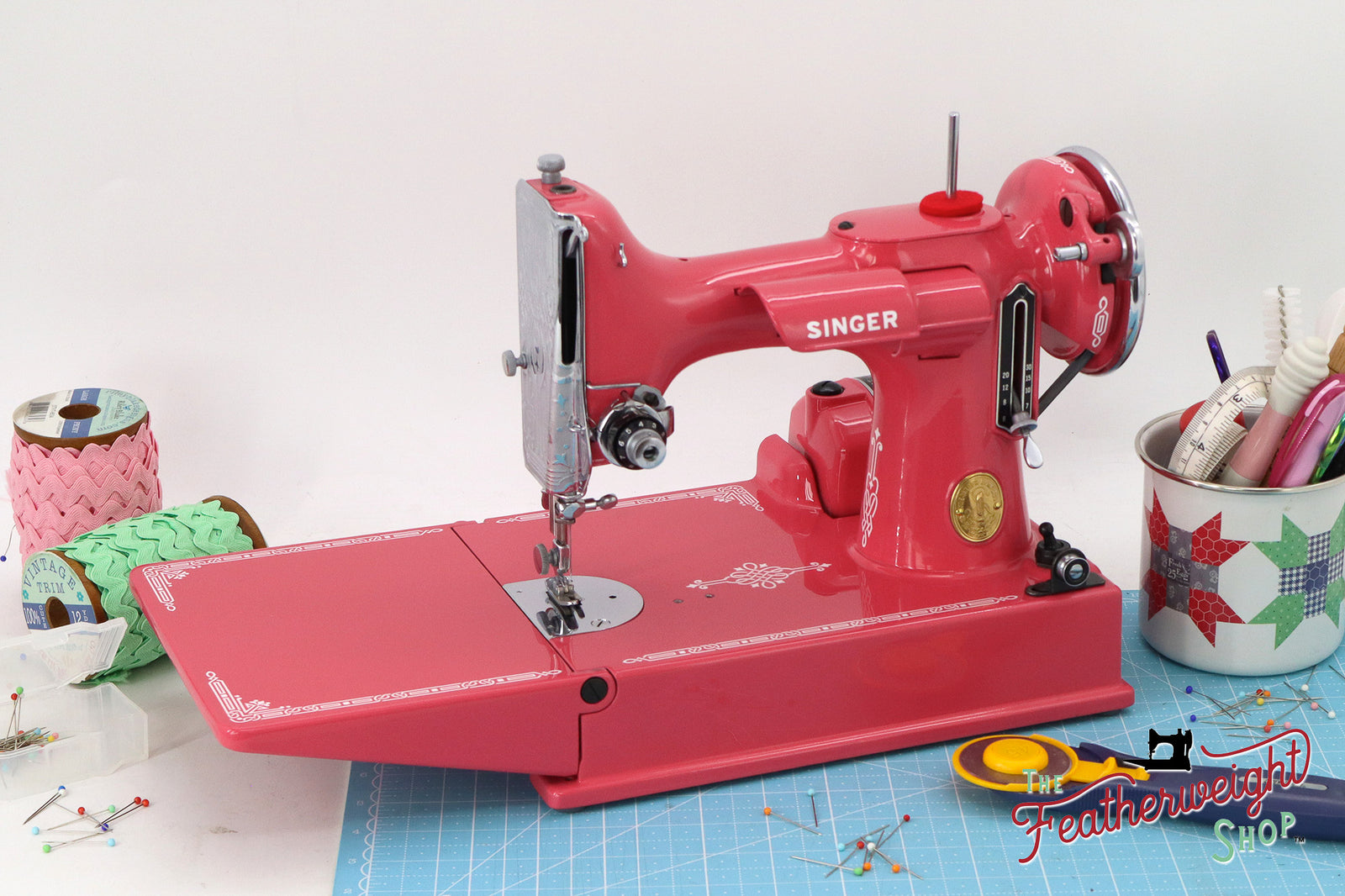 Singer Featherweight 221, AF753*** - Fully Restored in Happy Pink Grap ...