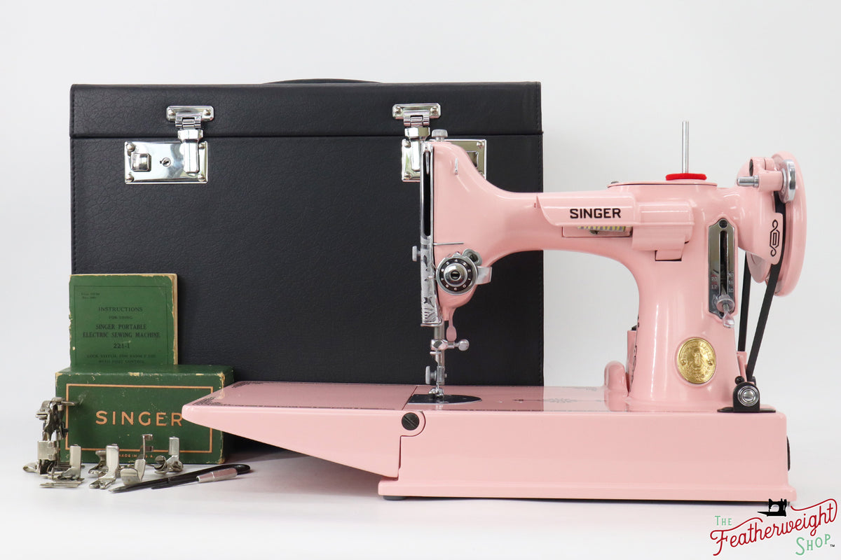 Singer Featherweight 221K, EF560*** - Fully Restored in Rosy Posy Pink ...