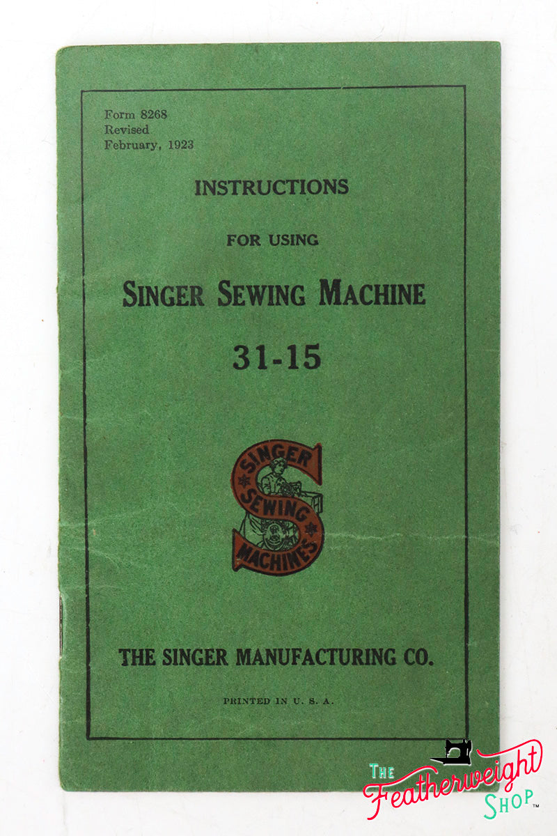 Manual, Singer 31 (Vintage Original) – The Singer Featherweight Shop