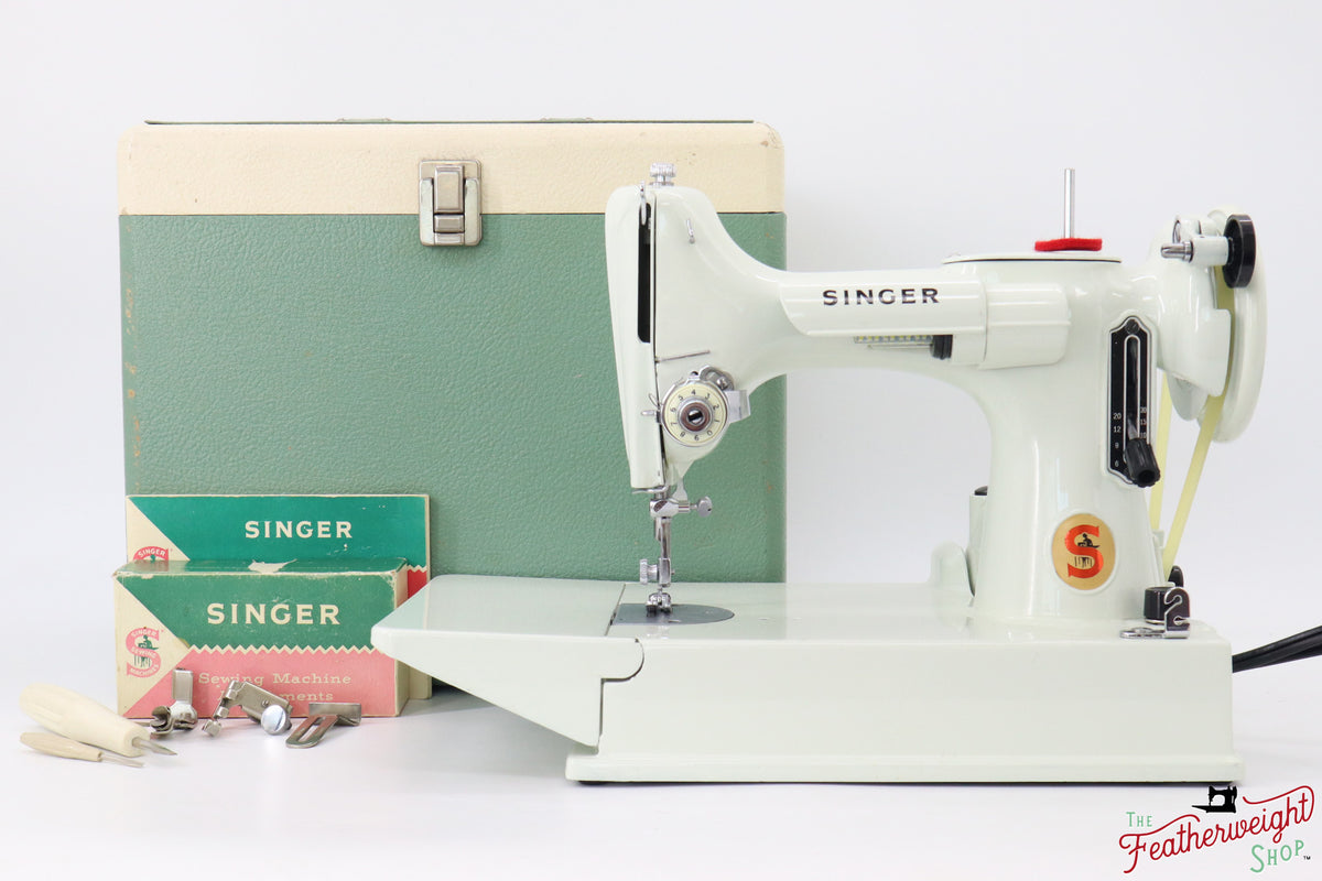Singer Featherweight 221 Sewing Machine, WHITE - EV9575** – The Singer ...