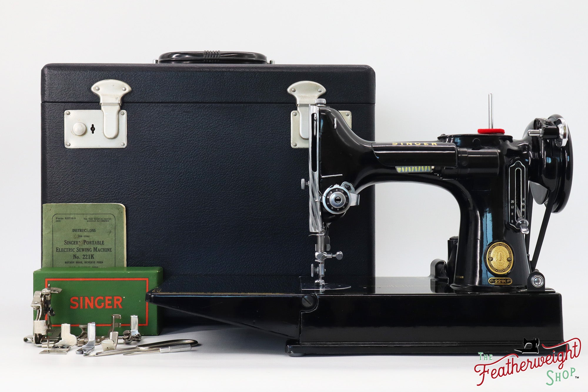 Singer Featherweight 221K Sewing Machine, 1953 - EJ216*** – The Singer ...