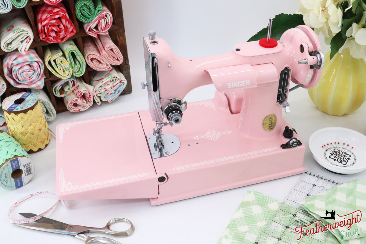 Singer Featherweight 221, AJ126*** - Fully Restored in Rosy Posy Pink ...