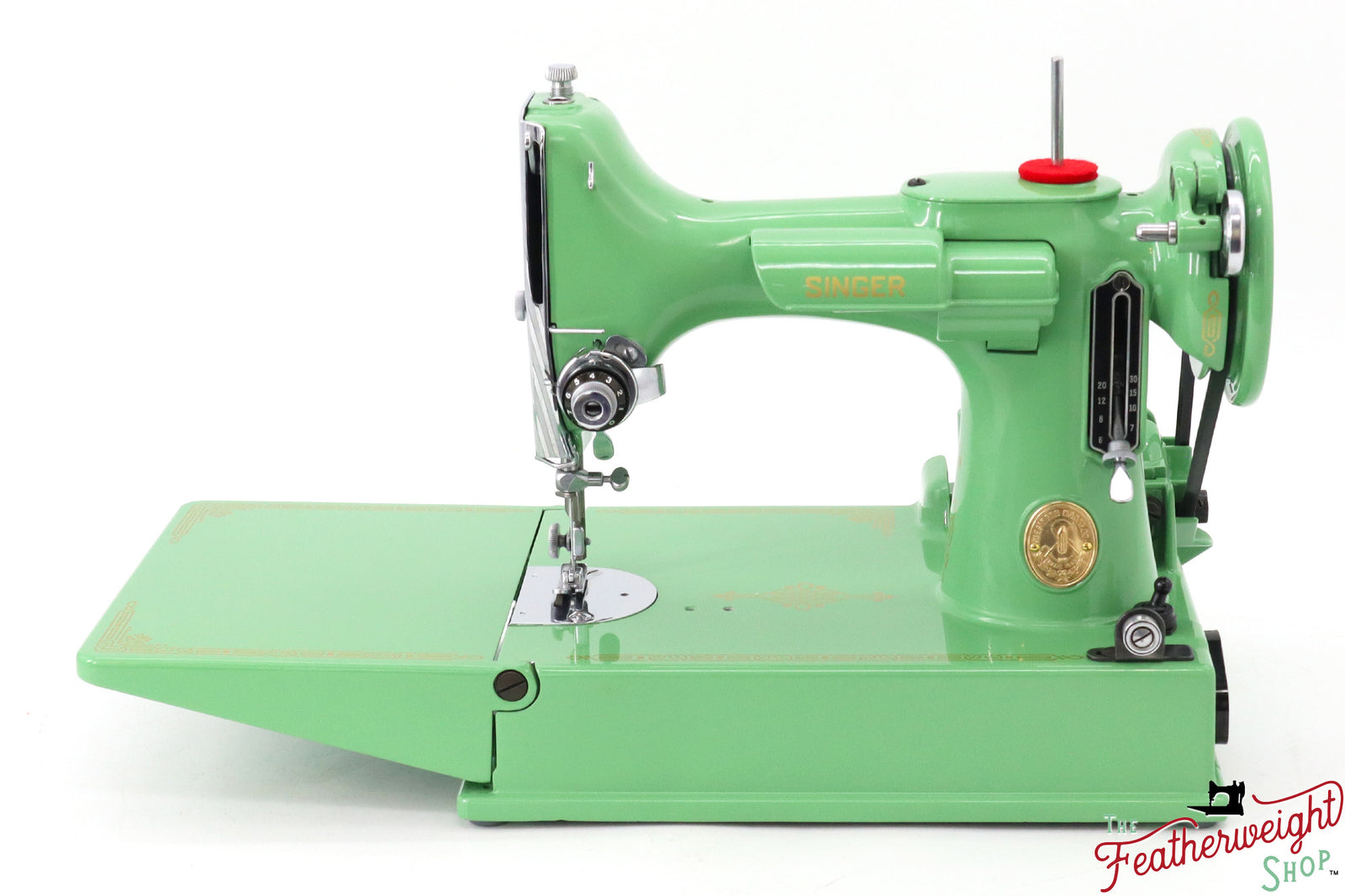 Singer Featherweight 221, AH211*** - Fully Restored in Art Deco Green ...