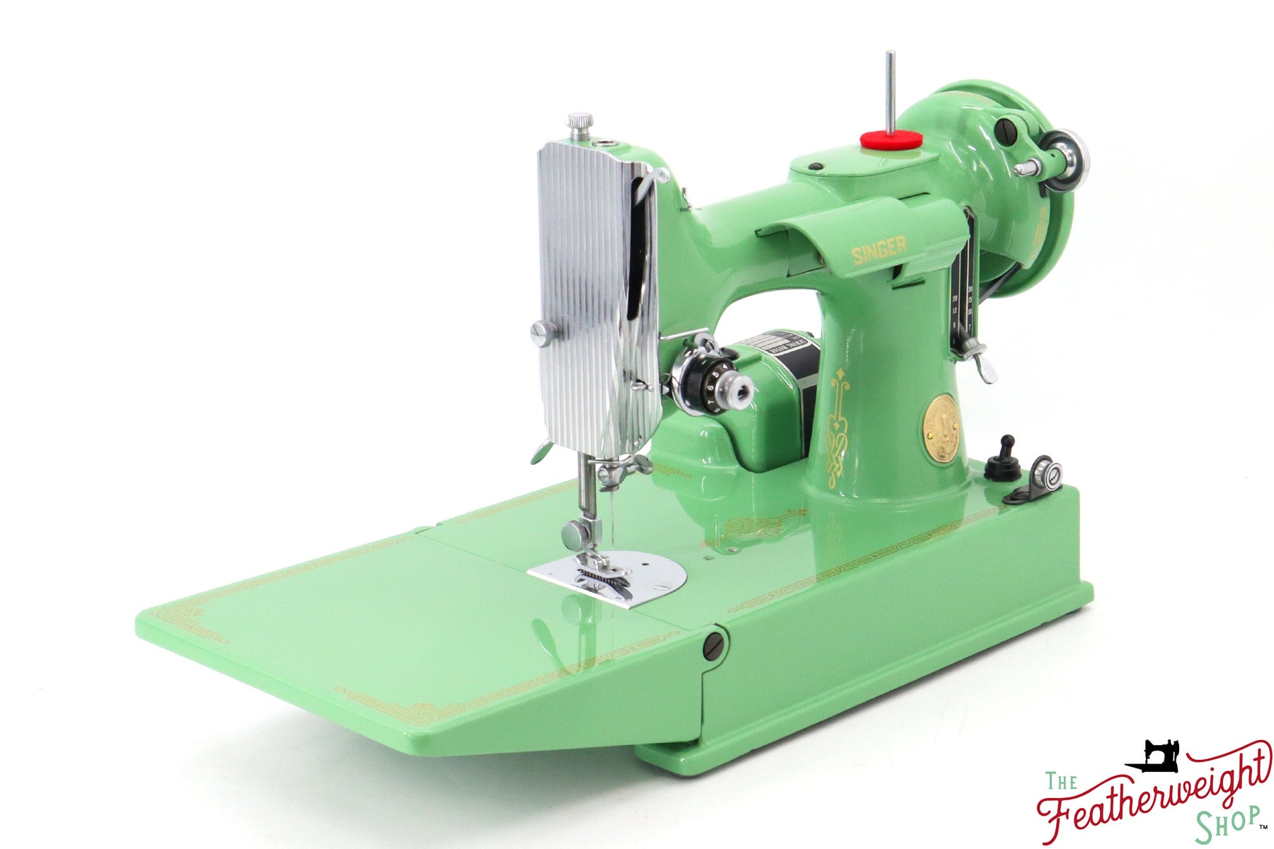 Singer Featherweight 221, AH211*** - Fully Restored in Art Deco Green ...