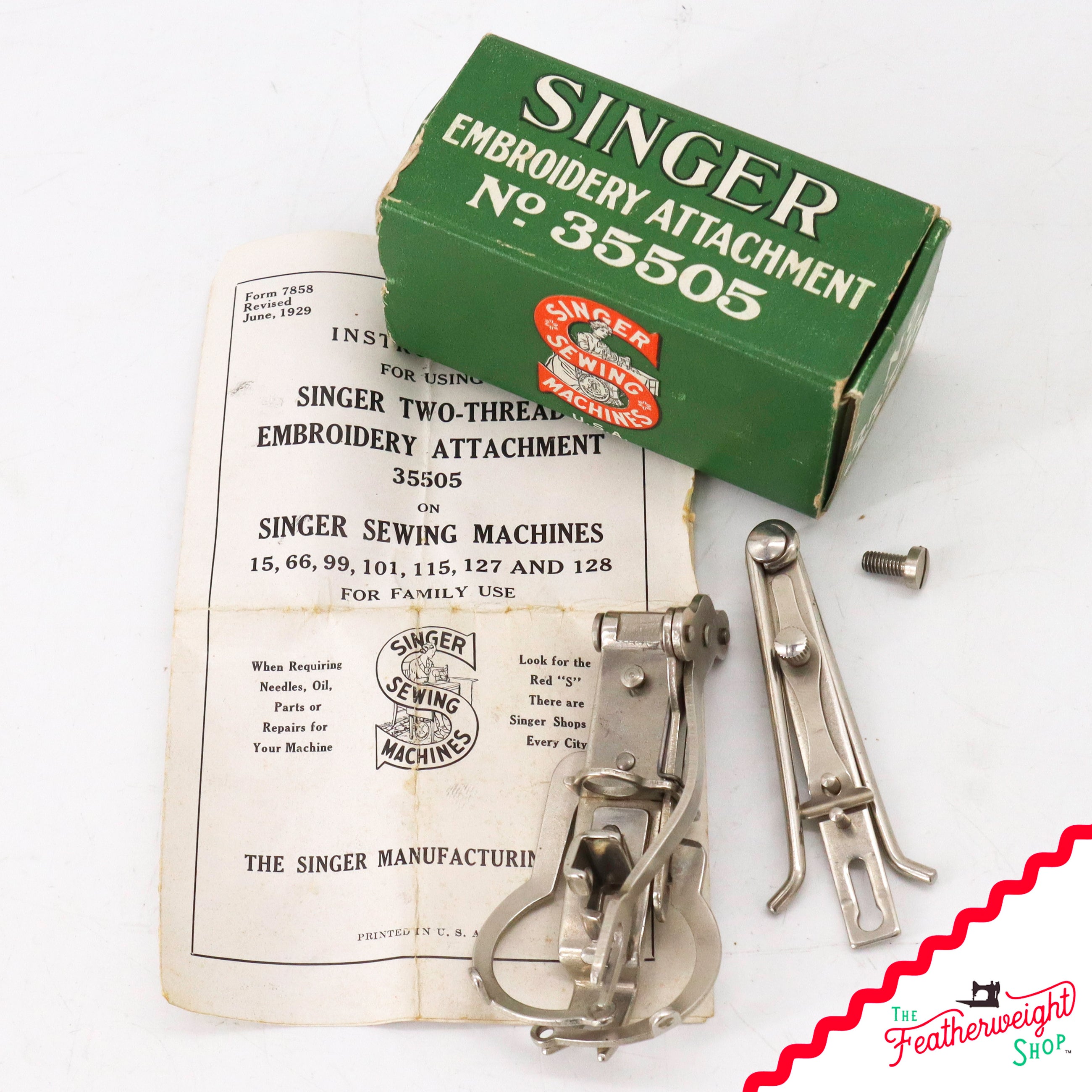Vintage Singer Two Thread Embroidery Attachment #35505 – The Singer ...