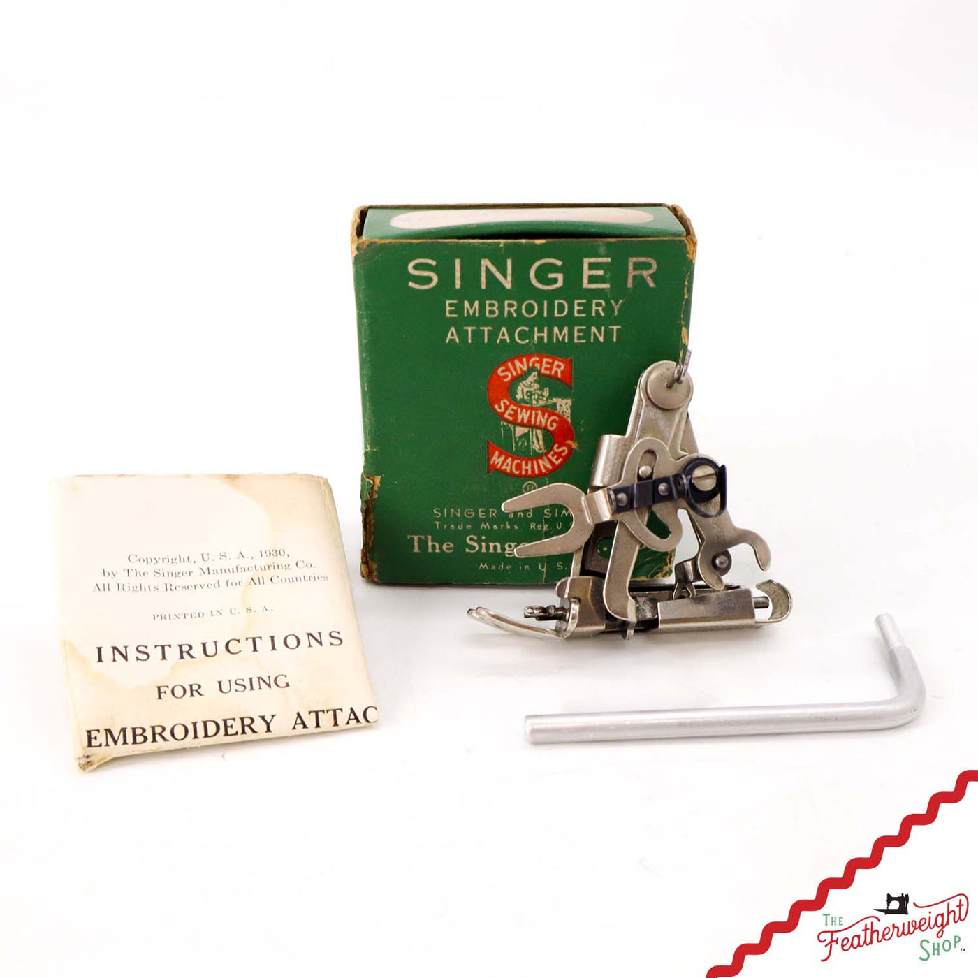 Single Thread Embroidery Attachment, Singer (Vintage Original) – The ...