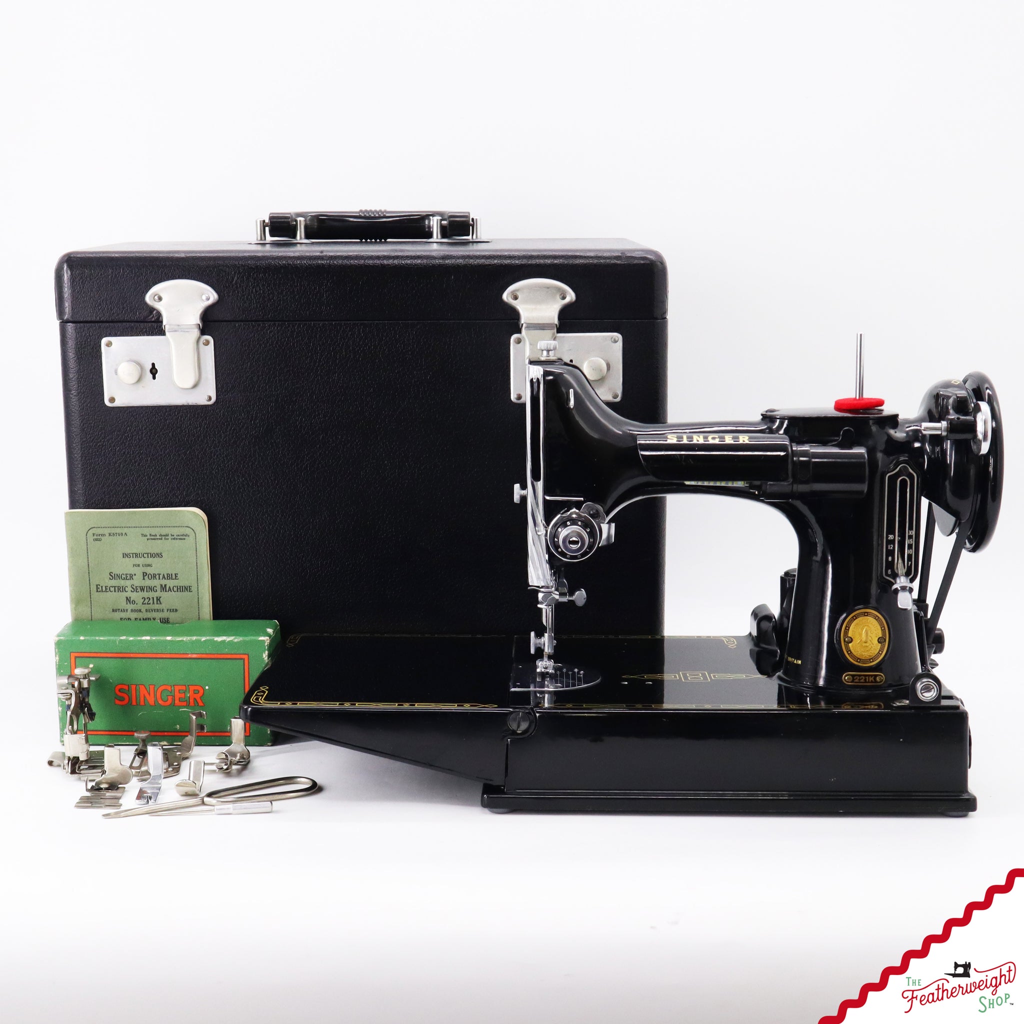 Singer Featherweight 221K Sewing Machine, 1955 - EK205*** – The Singer ...