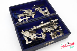 Attachments Set, Blue Velvet Singer Box (Vintage Original) – The Singer ...
