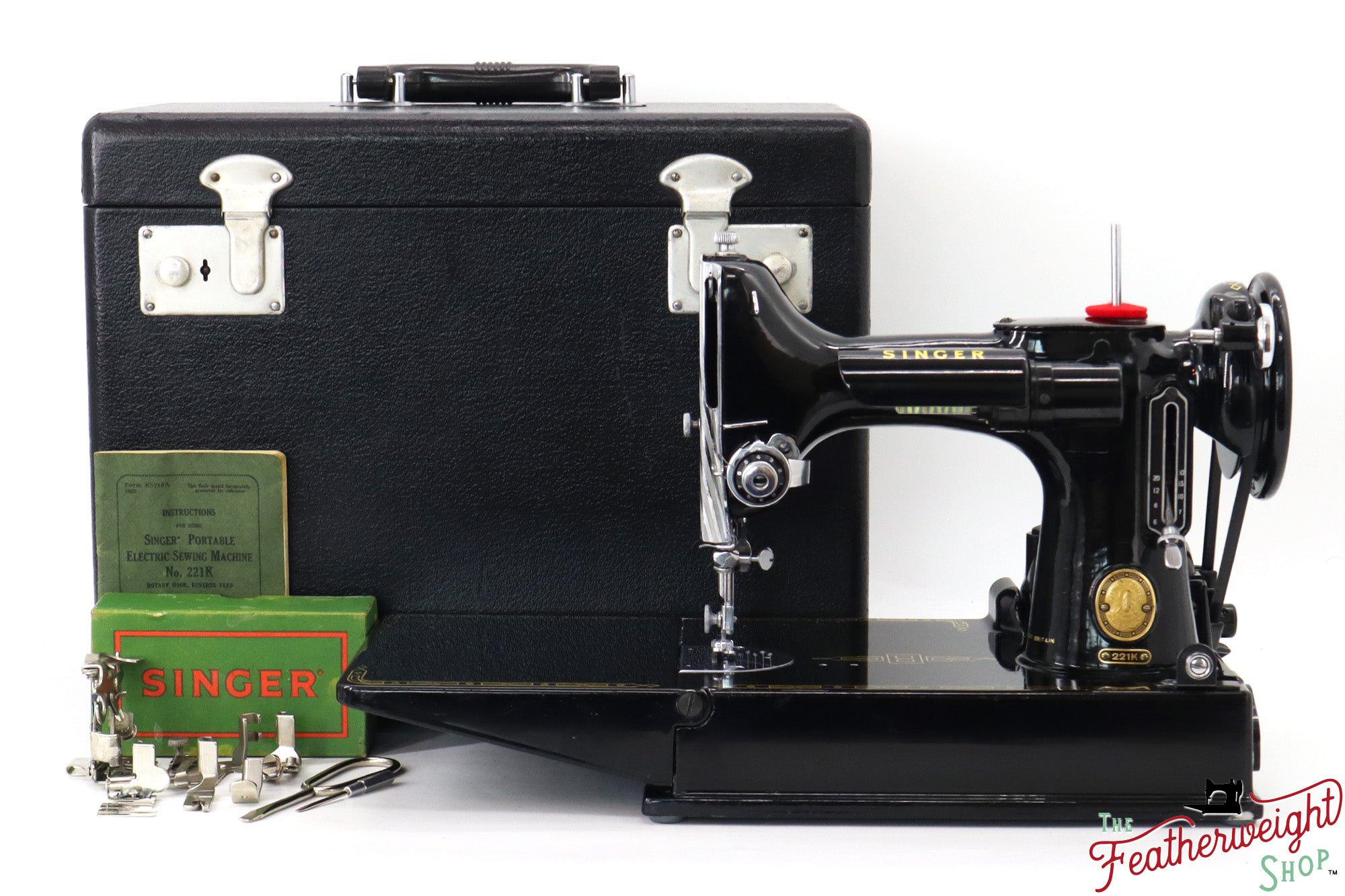 Singer Featherweight 221K Sewing Machine, 1955 - EK208*** – The Singer ...