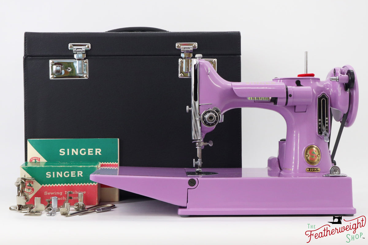Singer Featherweight 221K, Red 'S', ES2430** - Fully Restored in Lilac ...