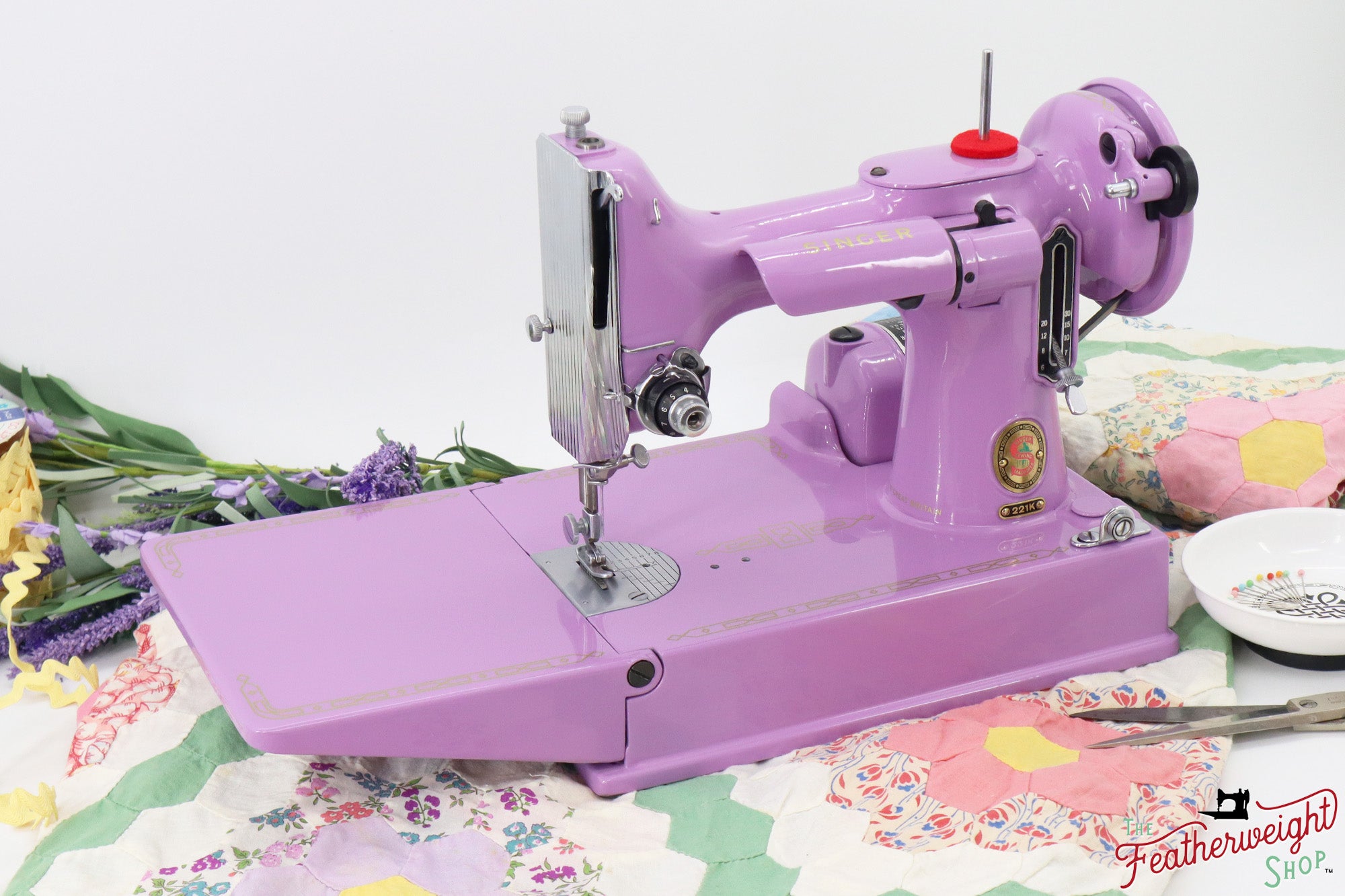 Singer Featherweight 221K, Red 'S', ES2430** - Fully Restored in Lilac ...