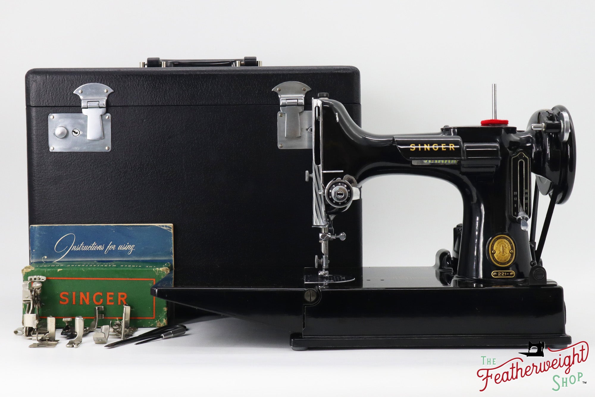 Singer Featherweight 221 Sewing Machine, AL735*** - 1954 – The Singer ...