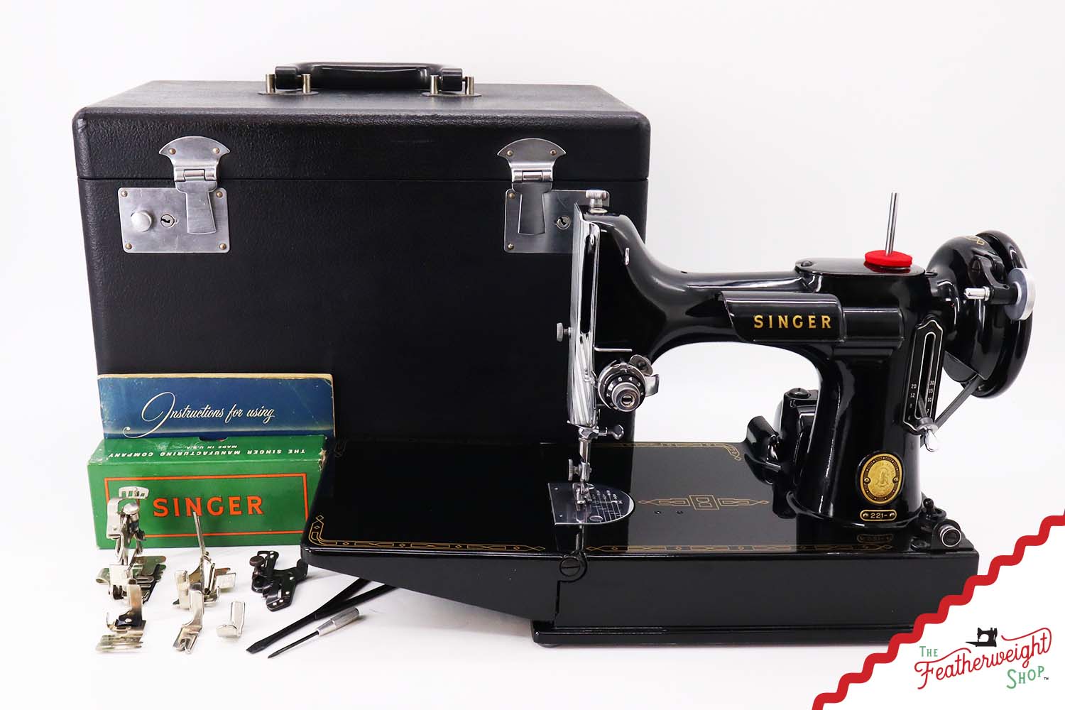 Singer Featherweight 221 Sewing Machine, AL937*** - 1955 – The Singer ...