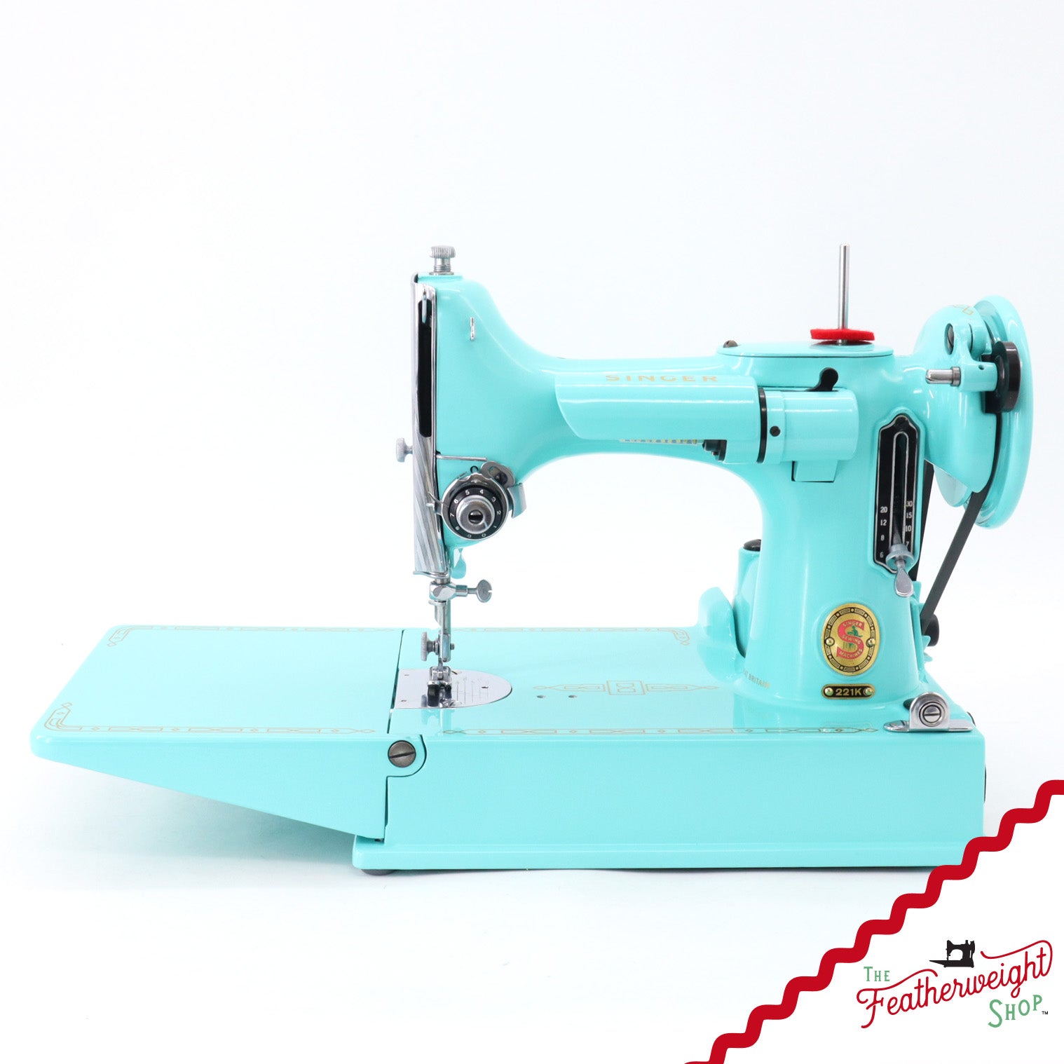 Singer Featherweight 221K, Red 'S', ES240*** - Fully Restored in Tiffa ...