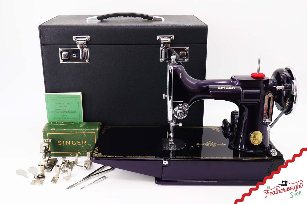 Singer Featherweight 221, AE2147** - Fully Restored in Black Iris – The ...