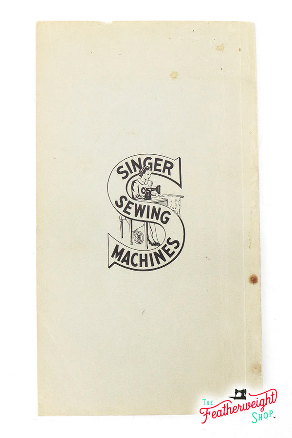 Parts List Book, Singer 221, 1955 (Vintage Original) - RARE – The ...