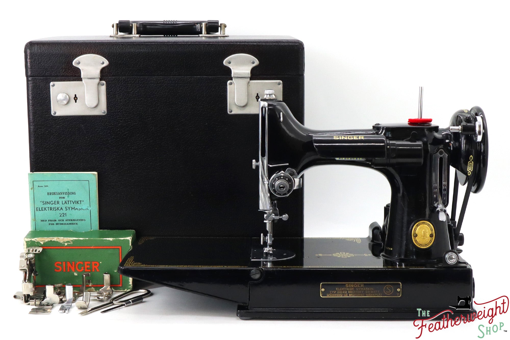 Singer Featherweight Swedish 221K Sewing Machine, EH00554* – The Singer ...