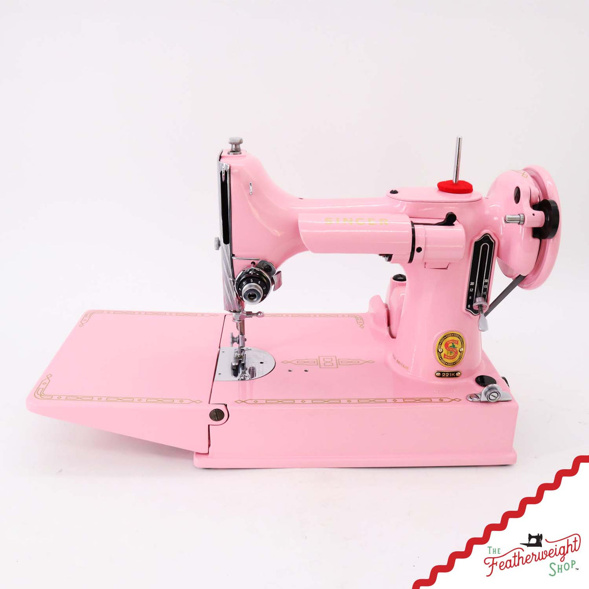 Singer Featherweight 221K, Red 'S', ES2397** - Fully Restored in Rosy ...
