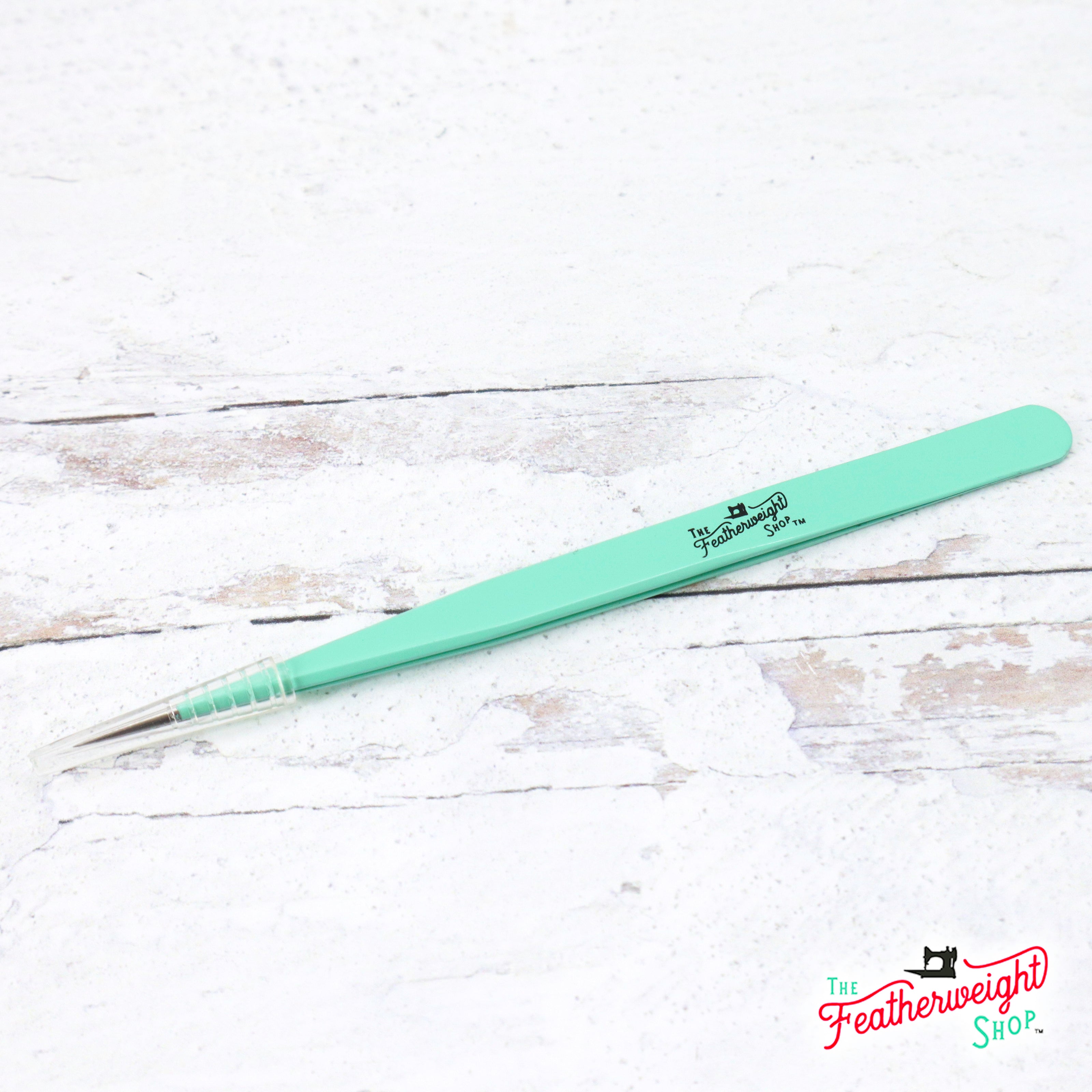 Precision Tweezers, Sharp Jadeite Green Featherweight Shop – The Singer ...