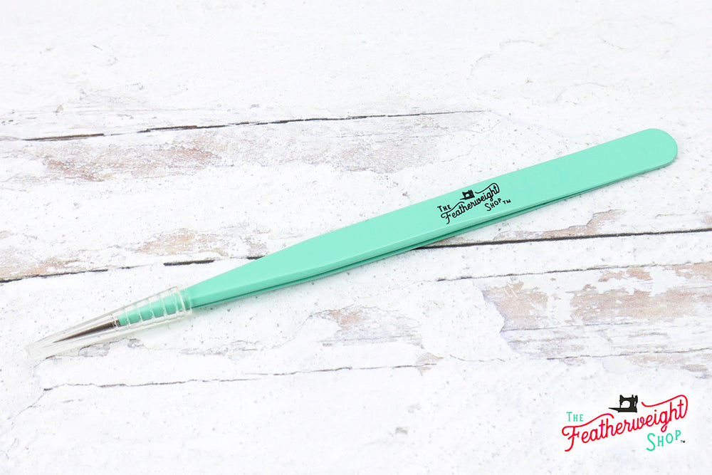 Precision Tweezers, Sharp Jadeite Green Featherweight Shop – The Singer ...