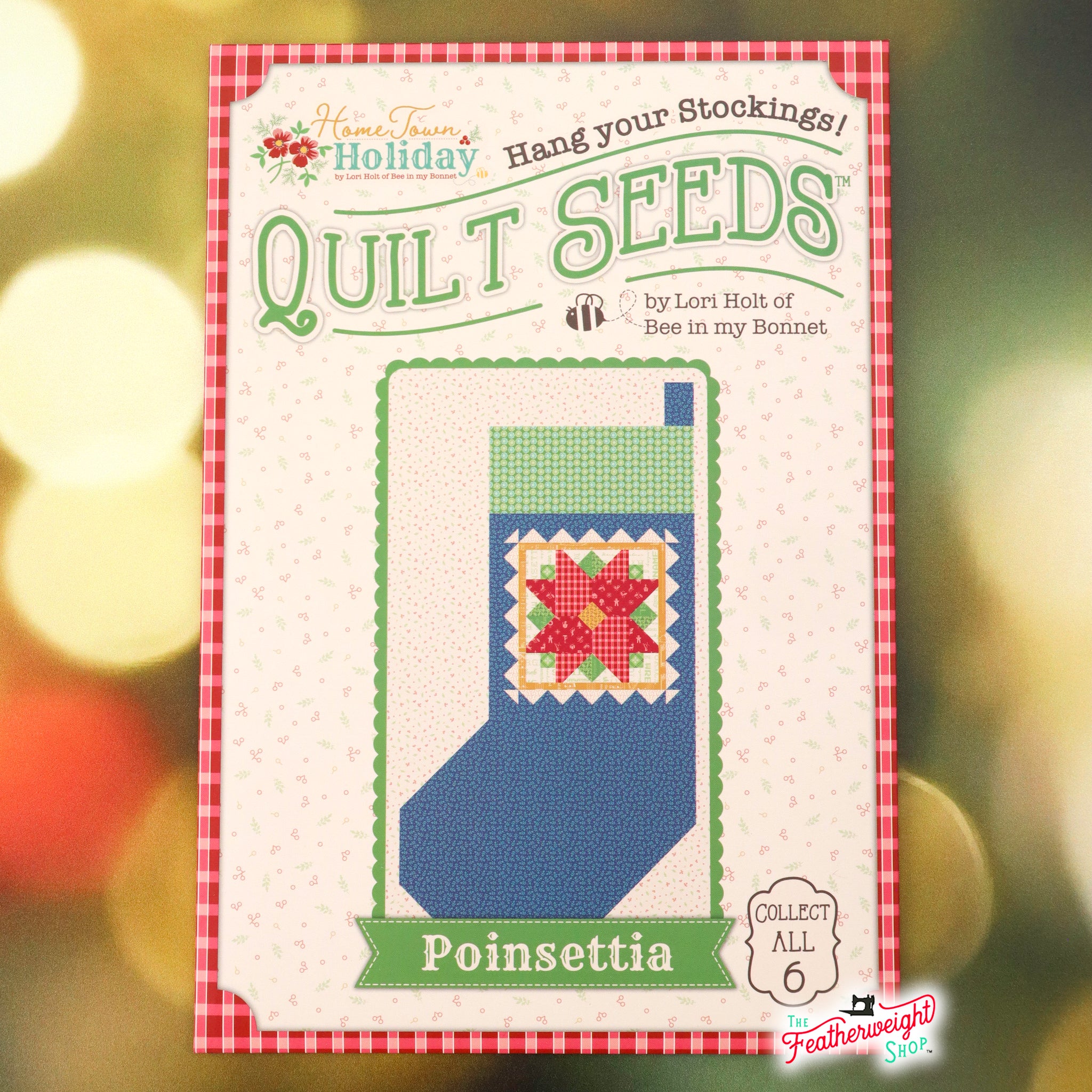 PATTERN, Poinsettia Christmas Stocking Quilt Seeds ~ No. 2 Block by Lo ...