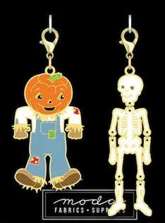 Enamel Charm Zipper Pull - SCARECROW & SKELETON – The Singer ...