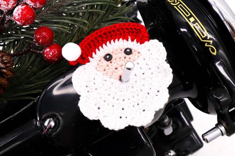 Singer Featherweight 221 222 Spool Pin Doily Christmas Ball Ornament ...