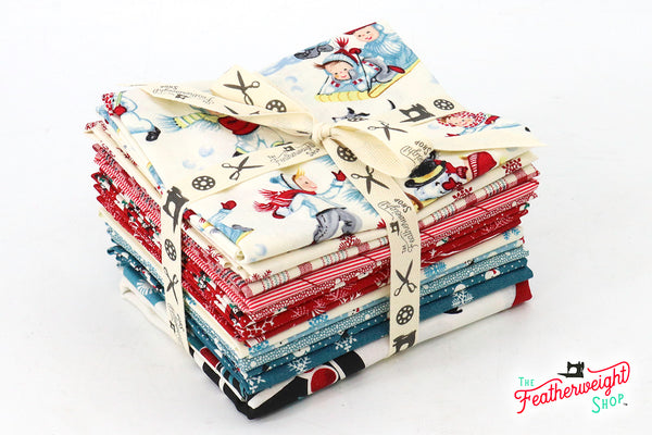Fabric, Winter in Snowtown by Buttermilk Basin - FAT QUARTER BUNDLE ...