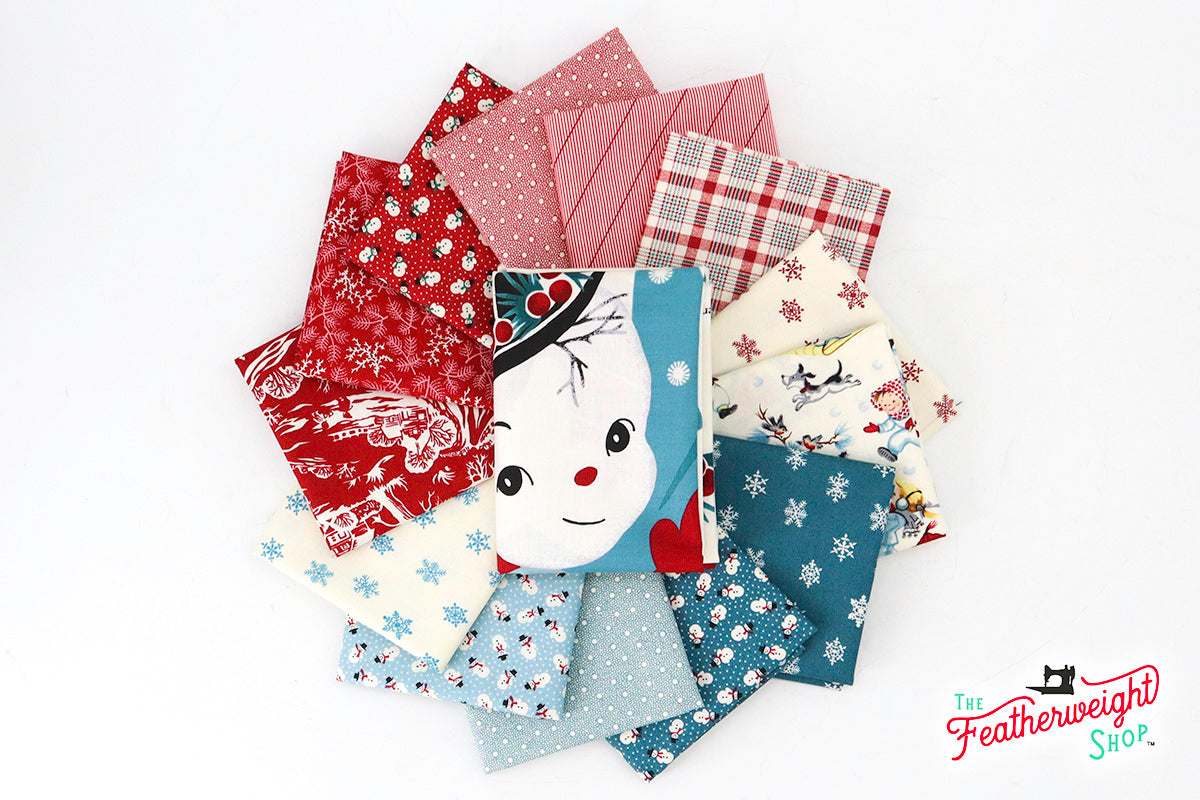 Fabric, Winter in Snowtown by Buttermilk Basin - FAT QUARTER BUNDLE ...