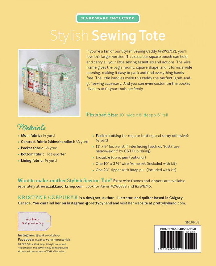 PATTERN, Stylish Sewing Tote + Hardware Kit – The Singer Featherweight Shop