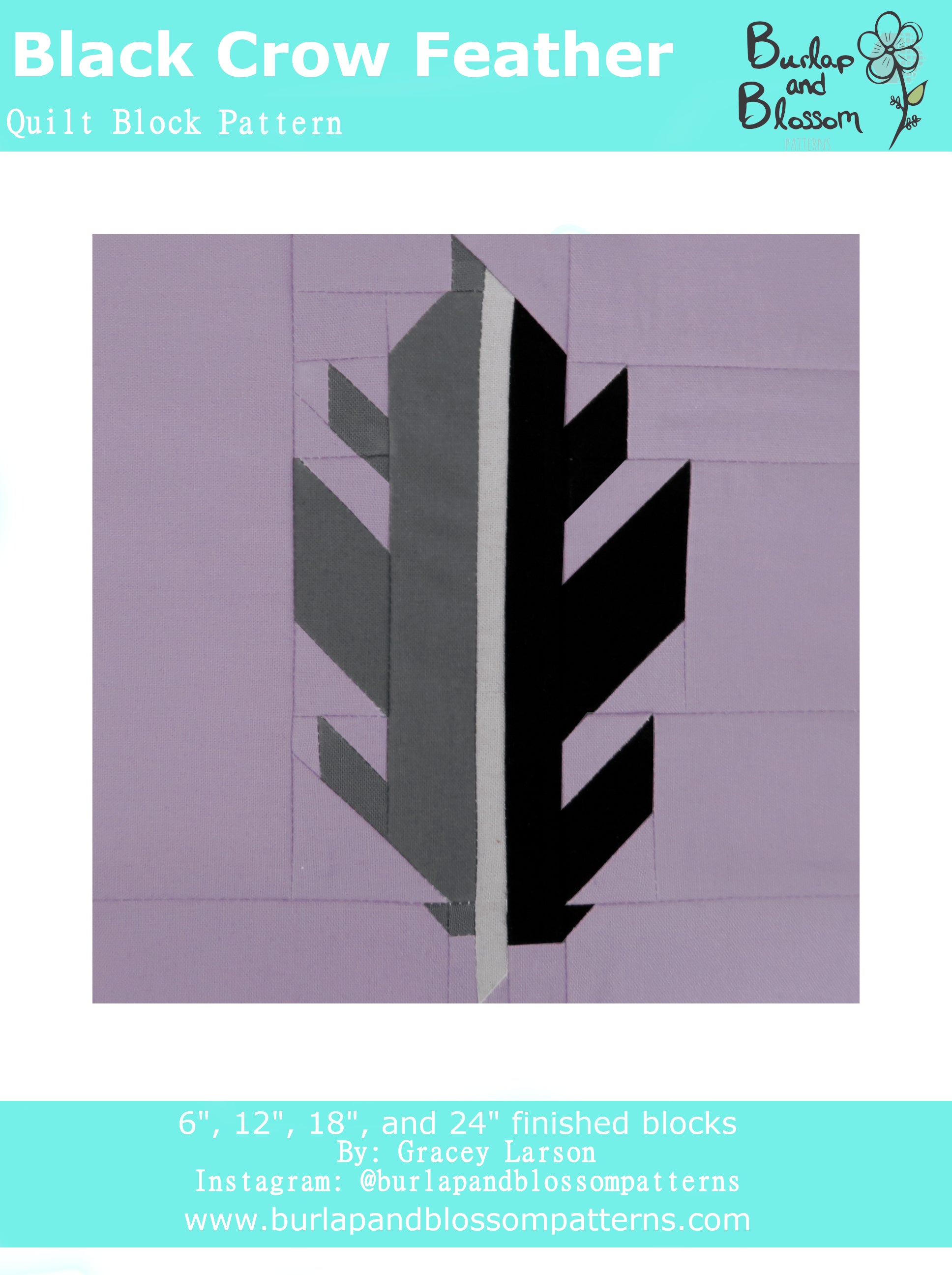 Pattern, Crow Feather Quilt Block- Burlap & Blossom download – The ...