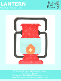 Pattern, Lantern Quilt Block by Burlap and Blossom (digital download ...