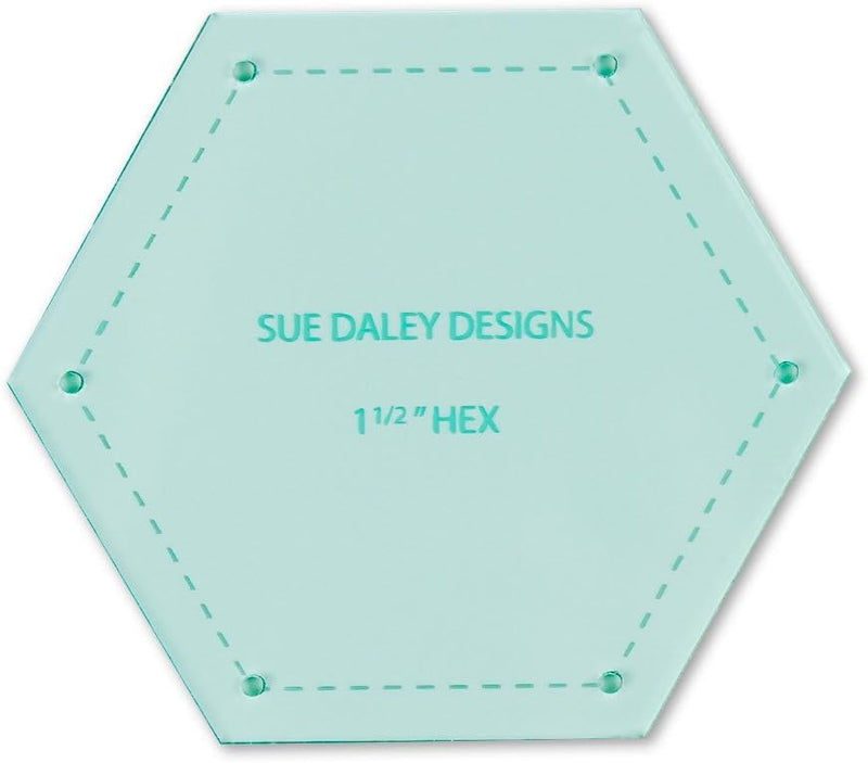 Sue Daley 1 1/2" Hexagon Template For English Paper Piecing – The ...